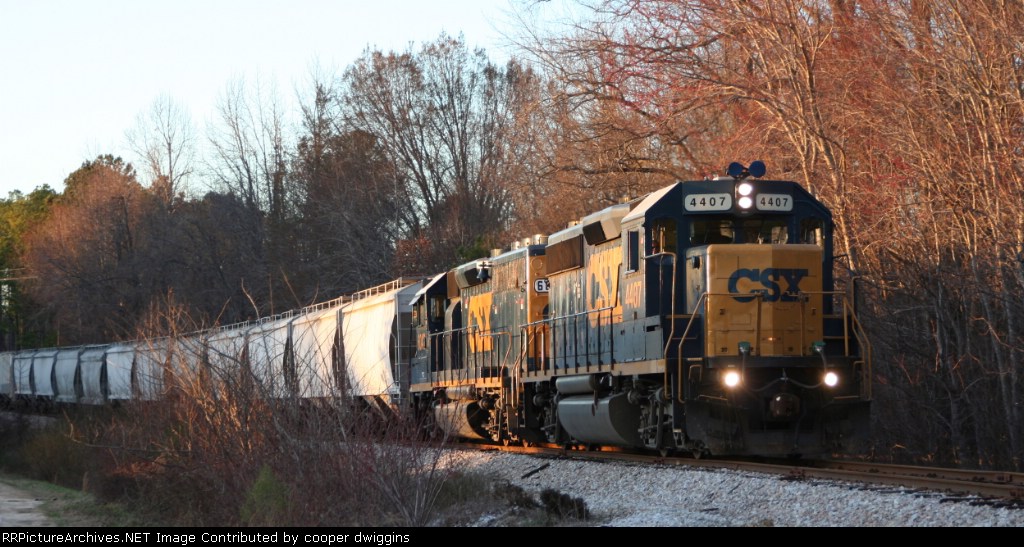 F729 creeps along the shadows at Sunset